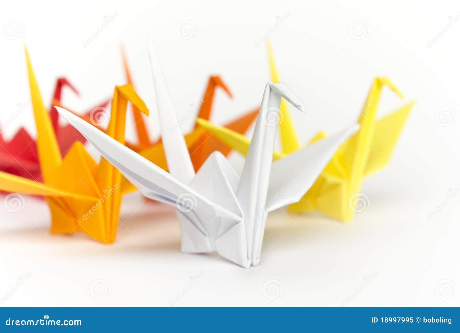 Colourful paper birds stock image. Image of orange, yellow - 18997995