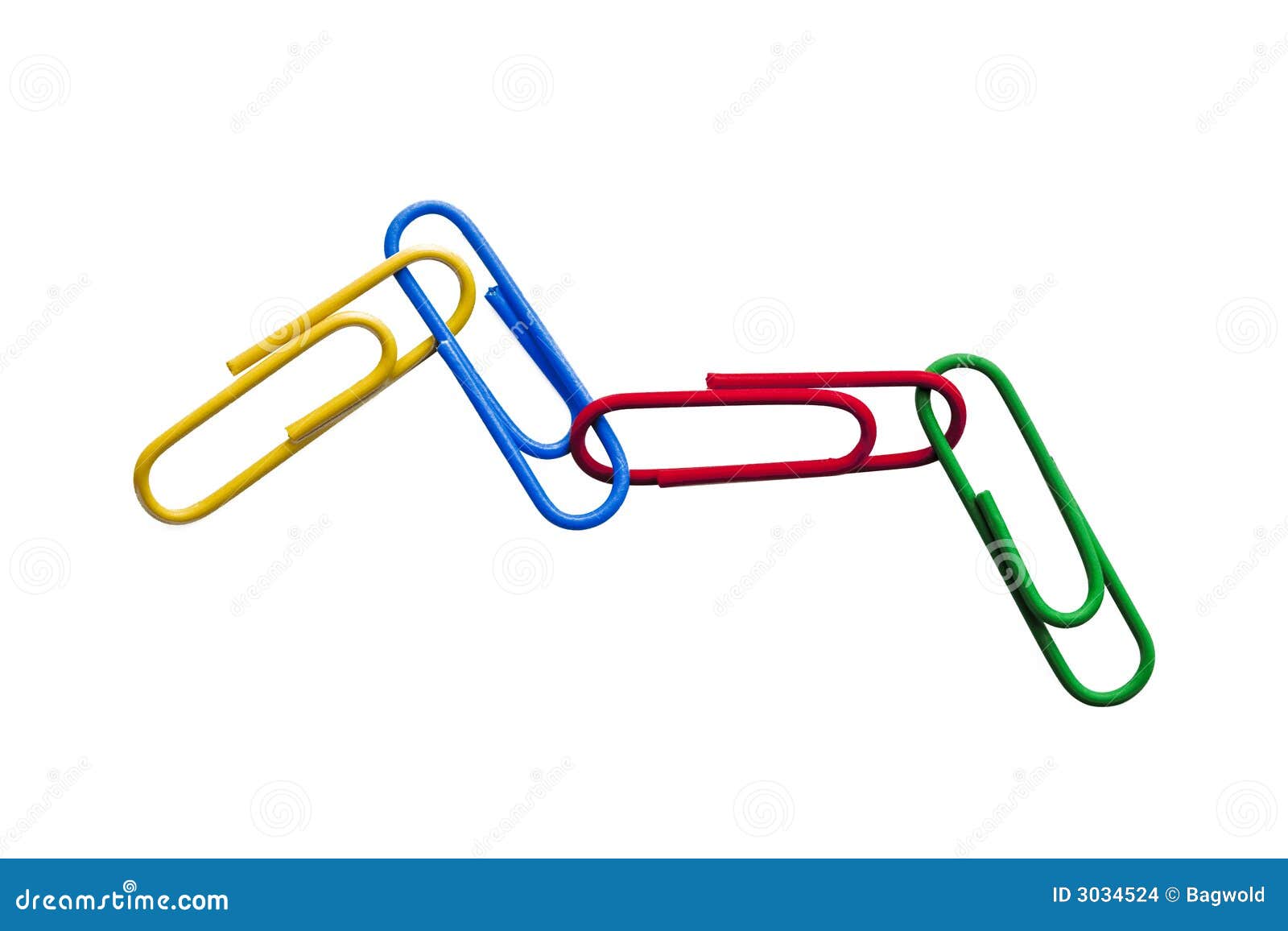 Colourful Paper clips stock photo. Image of bind, color - 3034524