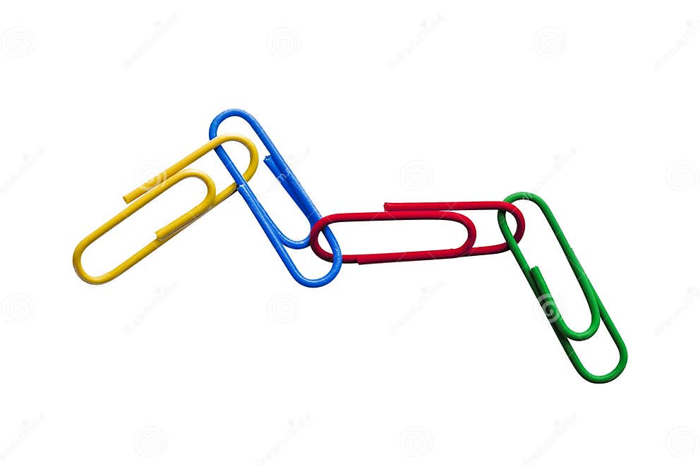 Colourful Paper clips stock photo. Image of bind, color - 3034524