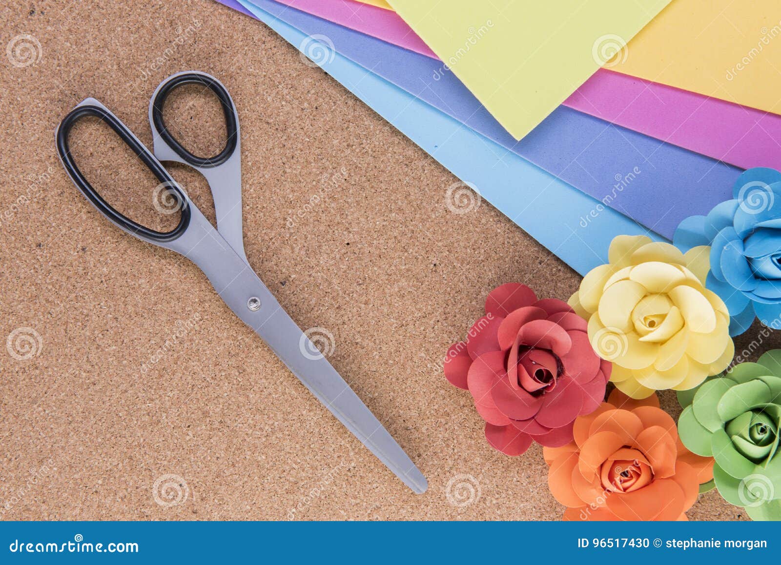 Colourful Paper Craft Background Stock Photo - Image of crafting, arts ...