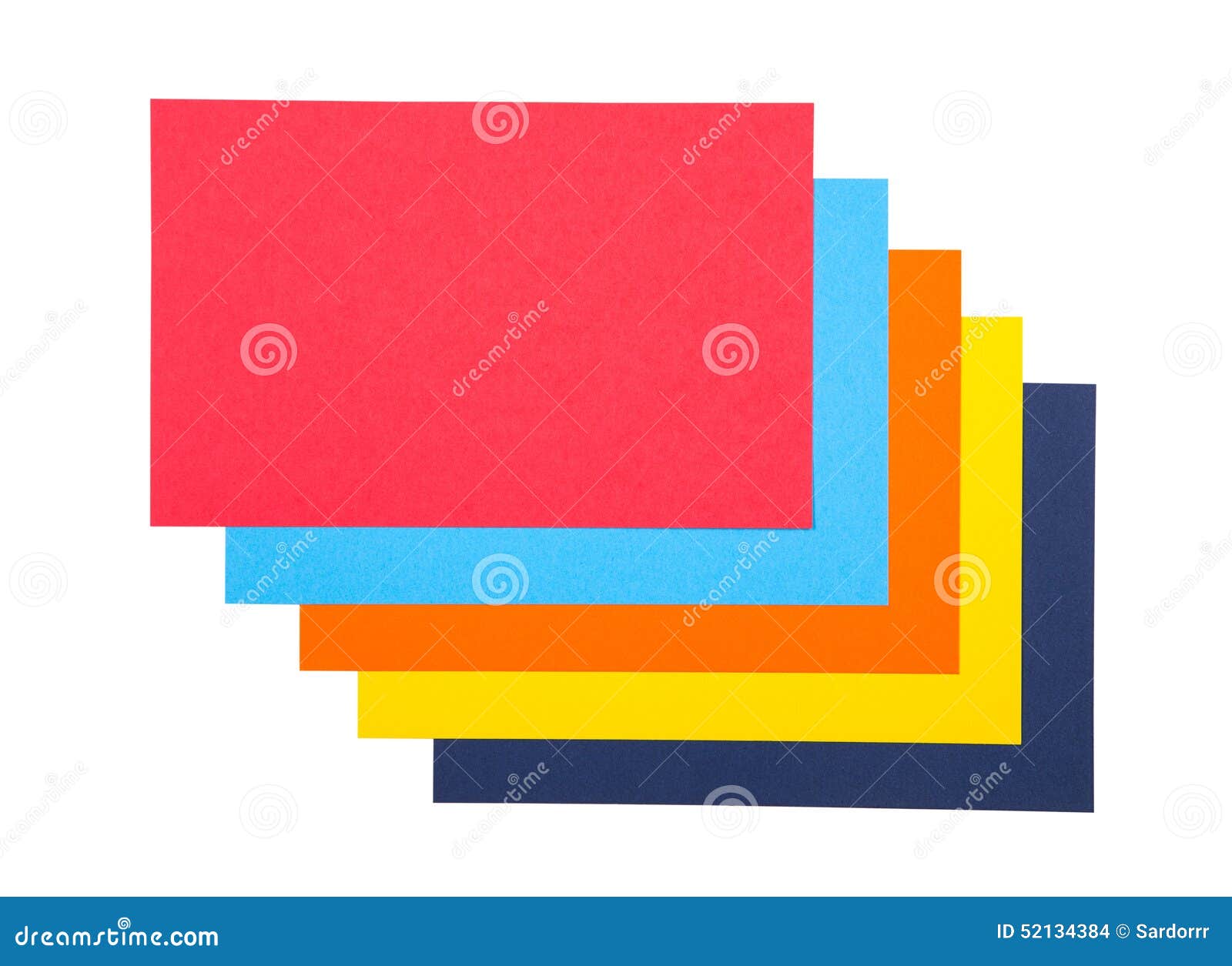 Colourful paper stock photo. Image of office, isolated - 52134384