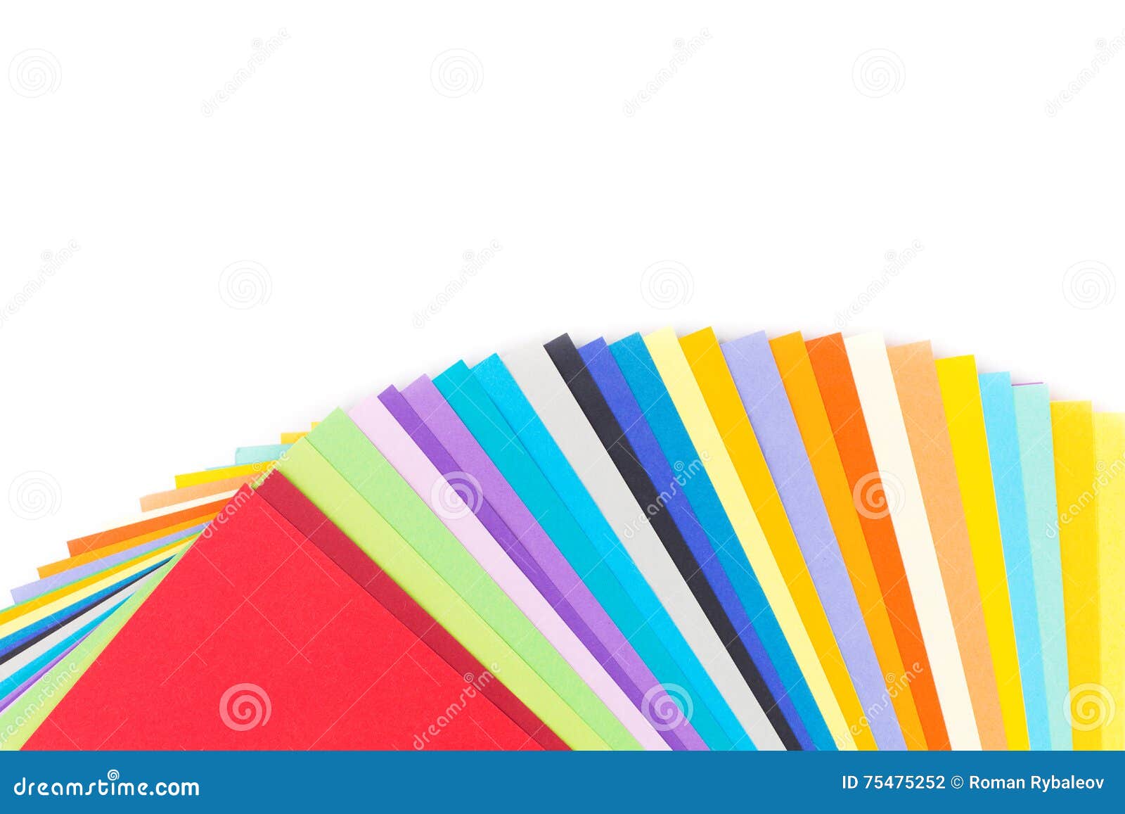 Colourful Paper Isolated on White Stock Photo - Image of isolated ...
