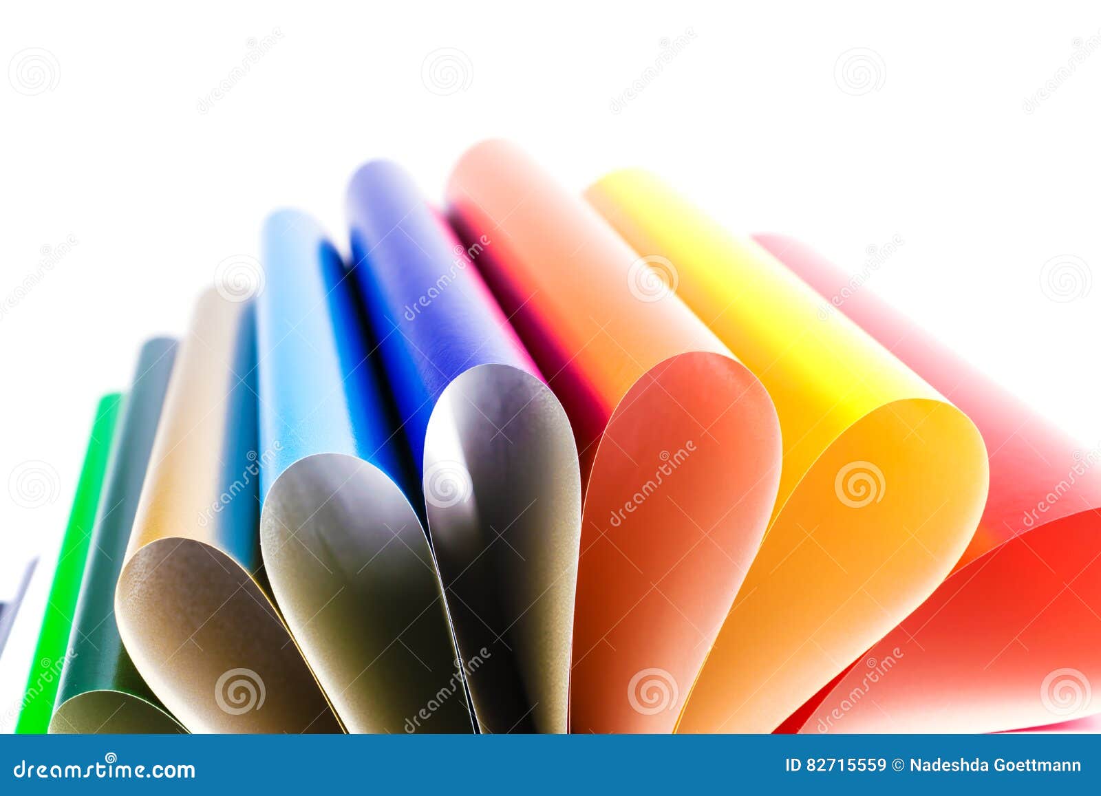 Colourful Paper Isolated on White Stock Image - Image of group, arts ...