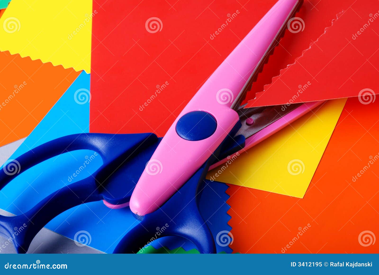 Colourful Paper and Scissors Stock Image - Image of education, sharp ...