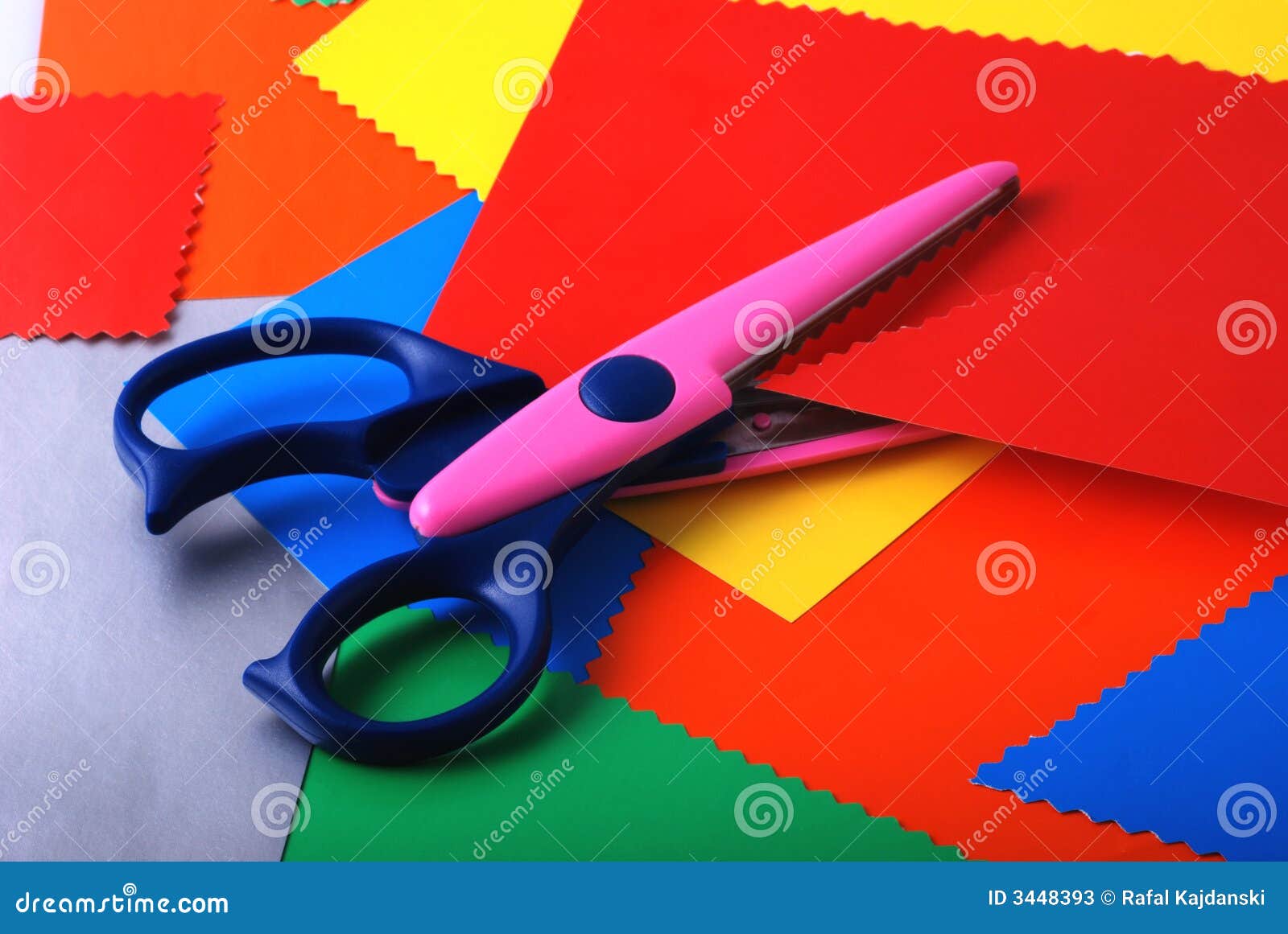 Colourful Paper and Scissors Stock Image - Image of green, greeting ...