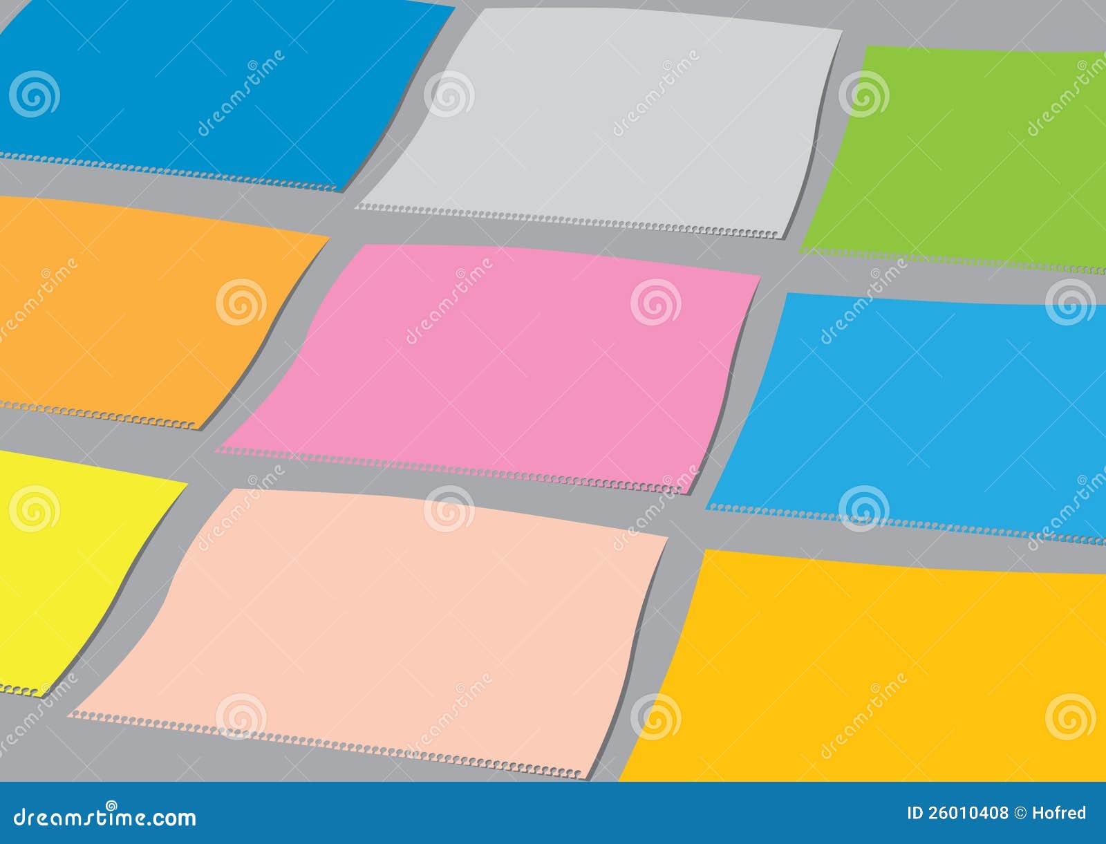 Colourful paper sheets stock vector. Illustration of background - 26010408