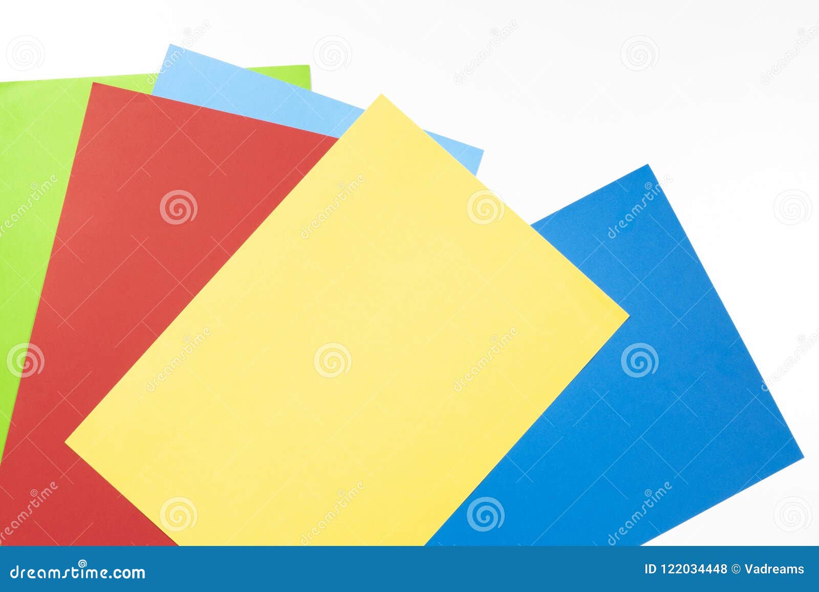 Colourful Paper Sheets on White Background Stock Photo - Image of note ...