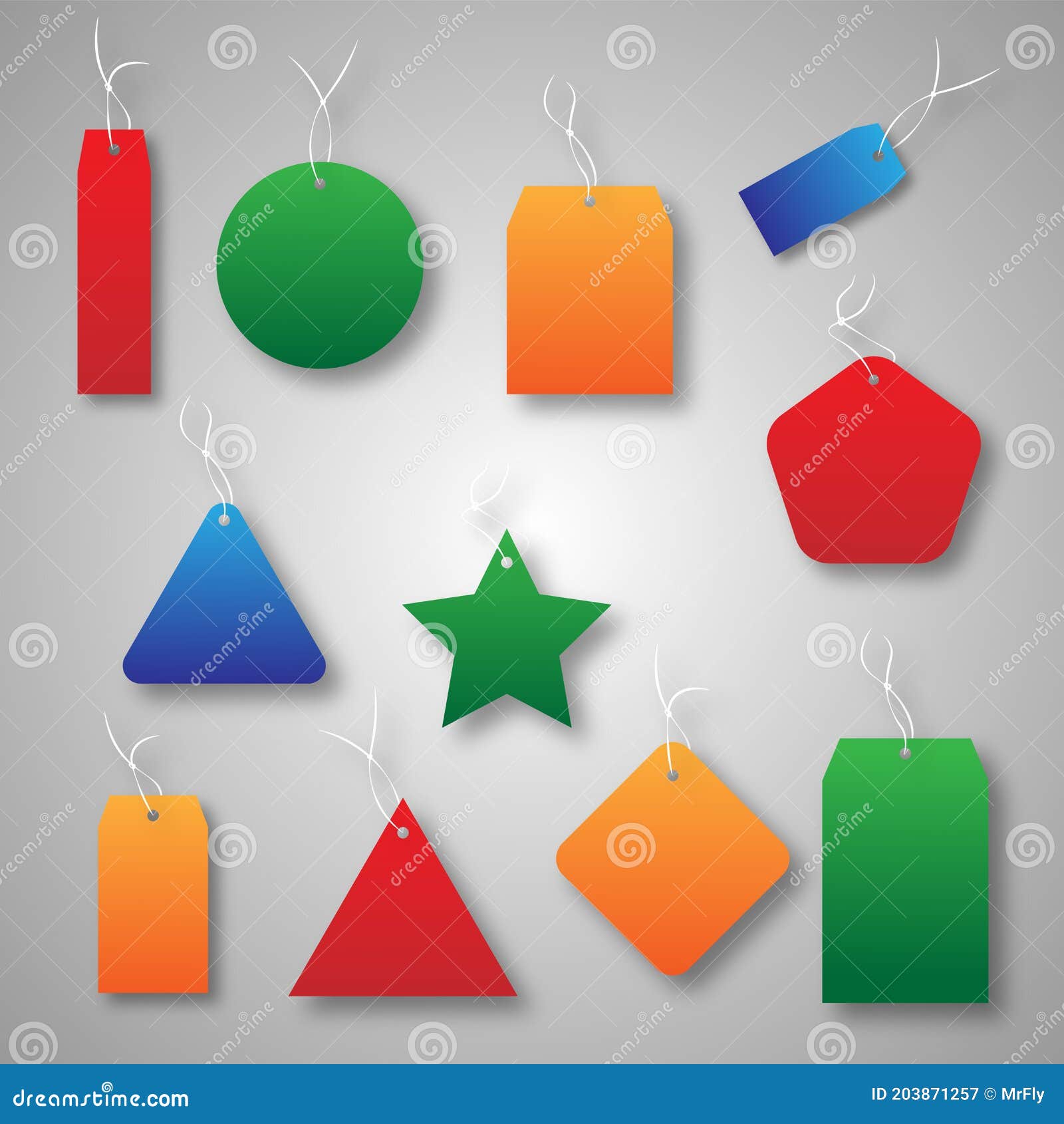 Colourful Paper Tags, Vector Illustration Stock Vector - Illustration ...