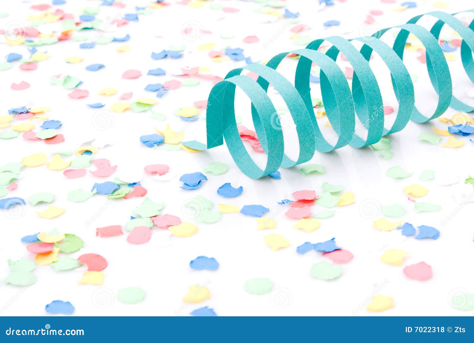 Colourful Party Paper Ribbons and Confetti Stock Photo - Image of blue ...