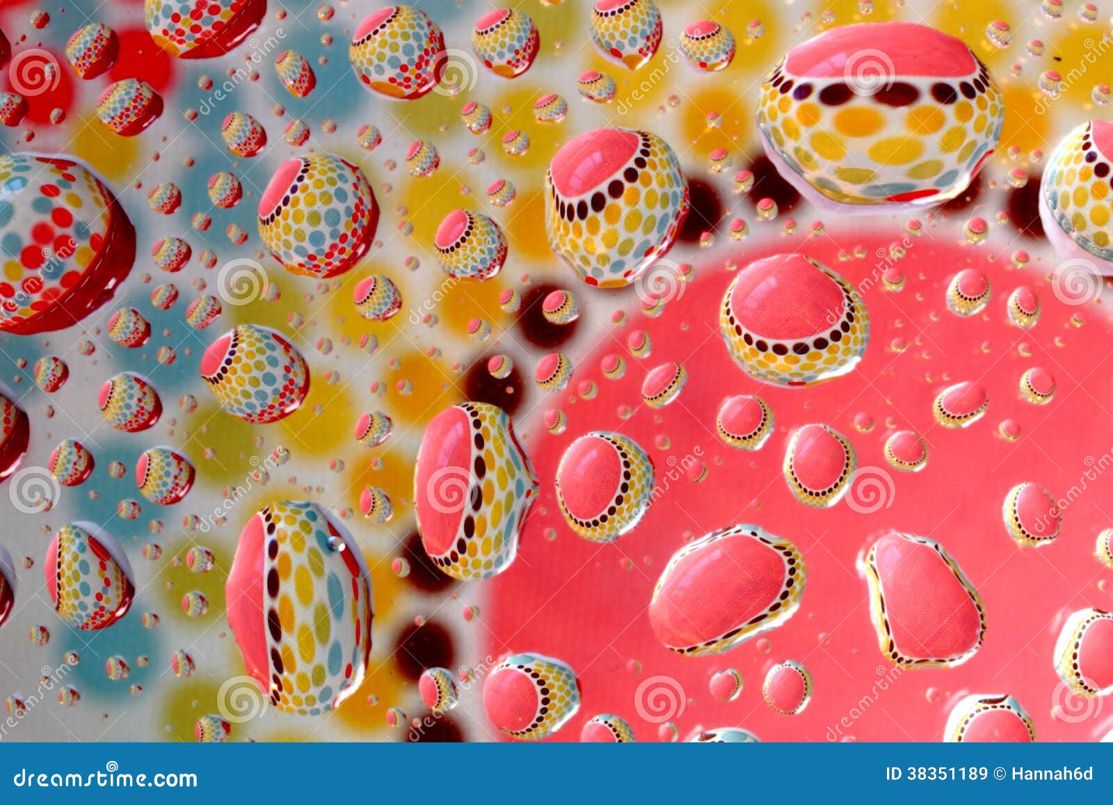 Colourful Pattern through Water Droplets (1) Stock Image - Image of ...