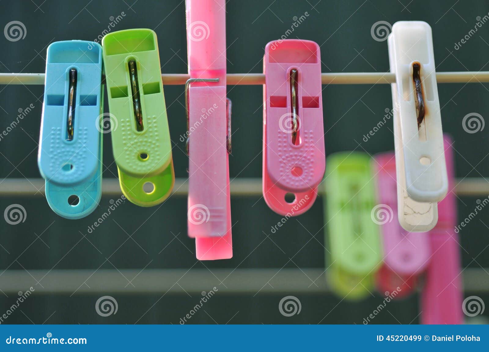 Colourful pegs stock image. Image of blue, detail, pink - 45220499