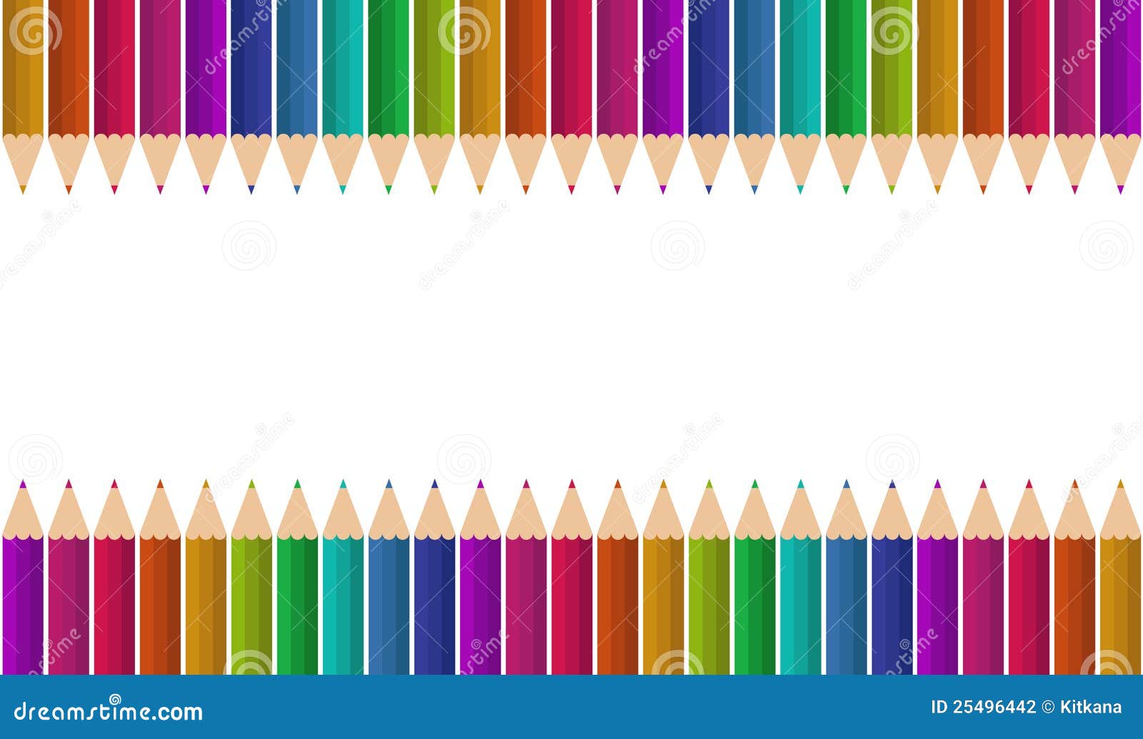 Colourful Pencil Frame stock illustration. Illustration of designer ...