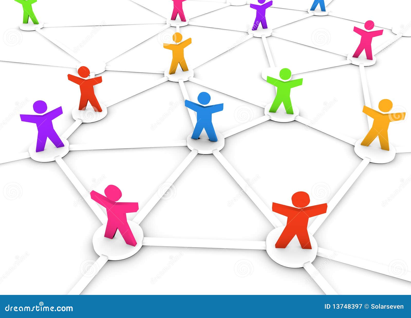 Colourful People Network stock illustration. Illustration of internet ...