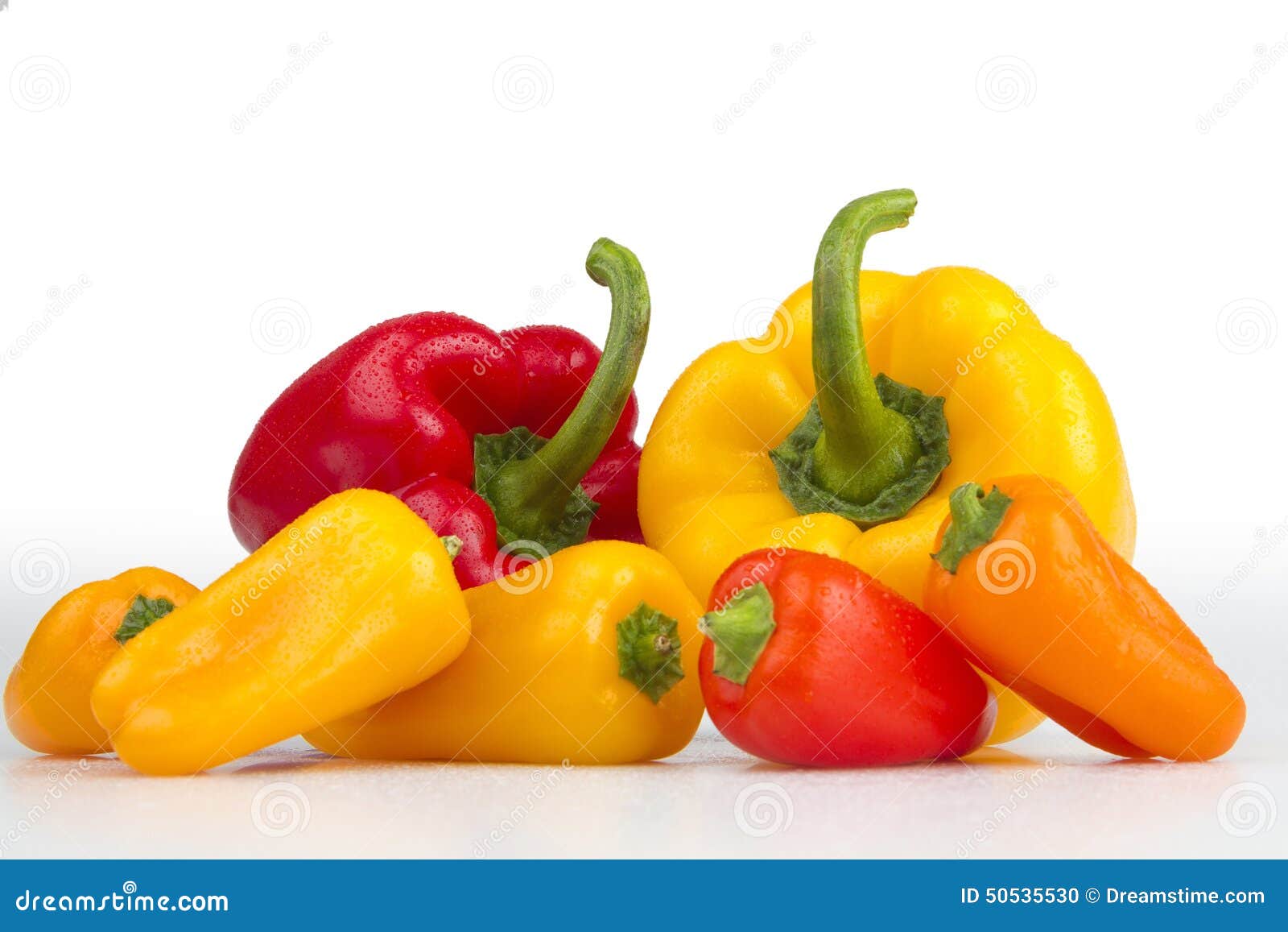 Colourful Peppers White Background Stock Photo - Image of nutritious ...