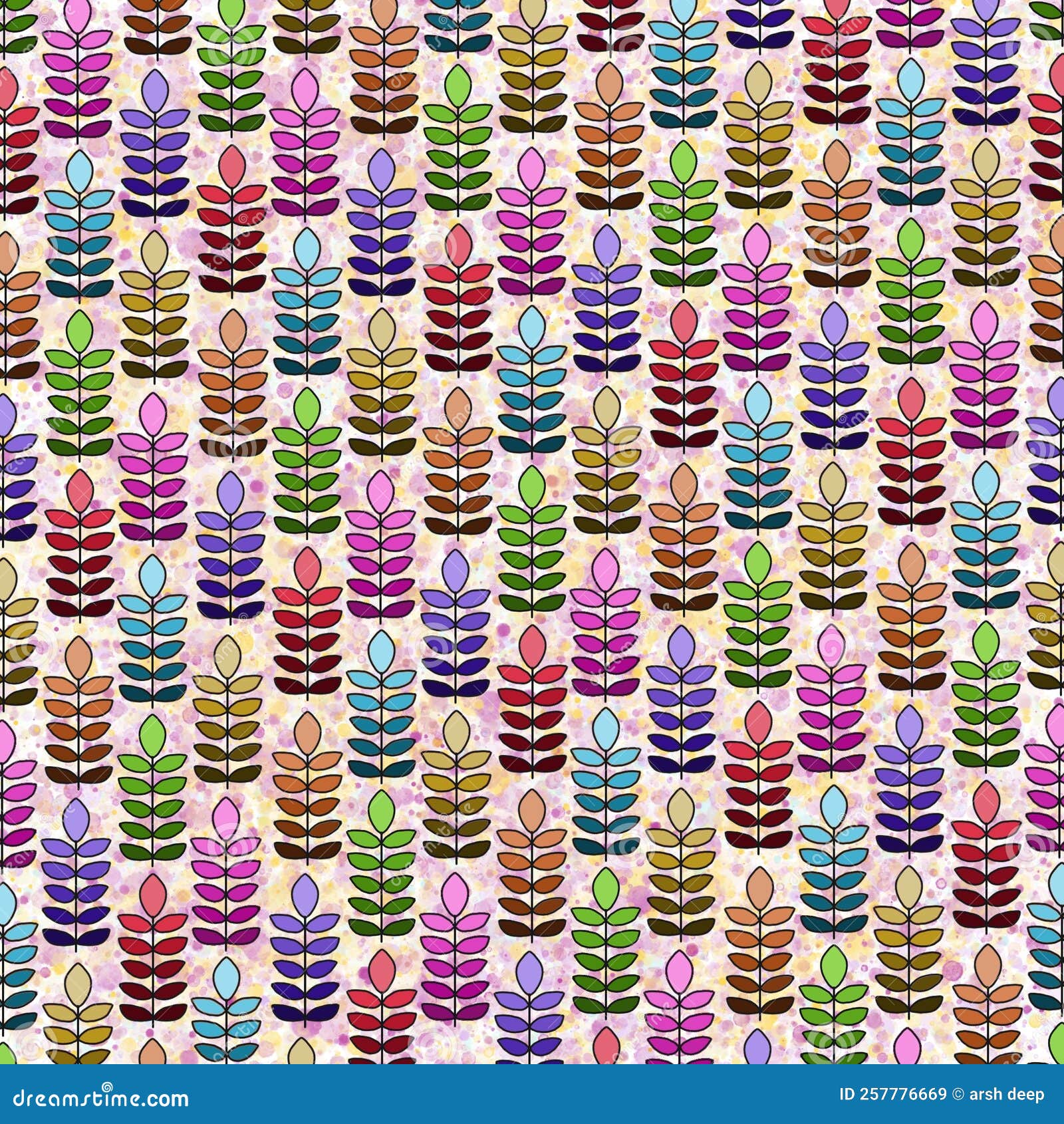 Colourful Petals with Gradient Effect Pattern Stock Illustration ...