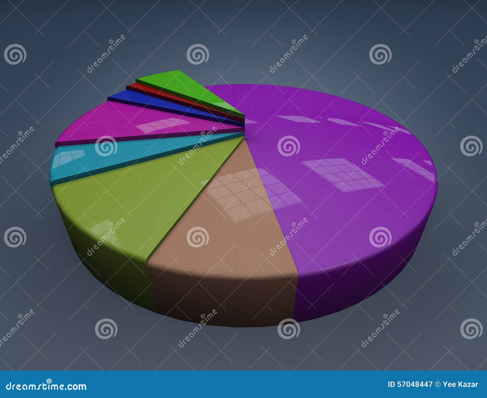Colourful pie graph stock illustration. Illustration of background ...