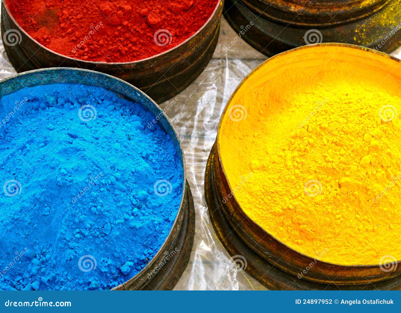 Colourful Pigments stock photo. Image of yellow, containers - 24897952