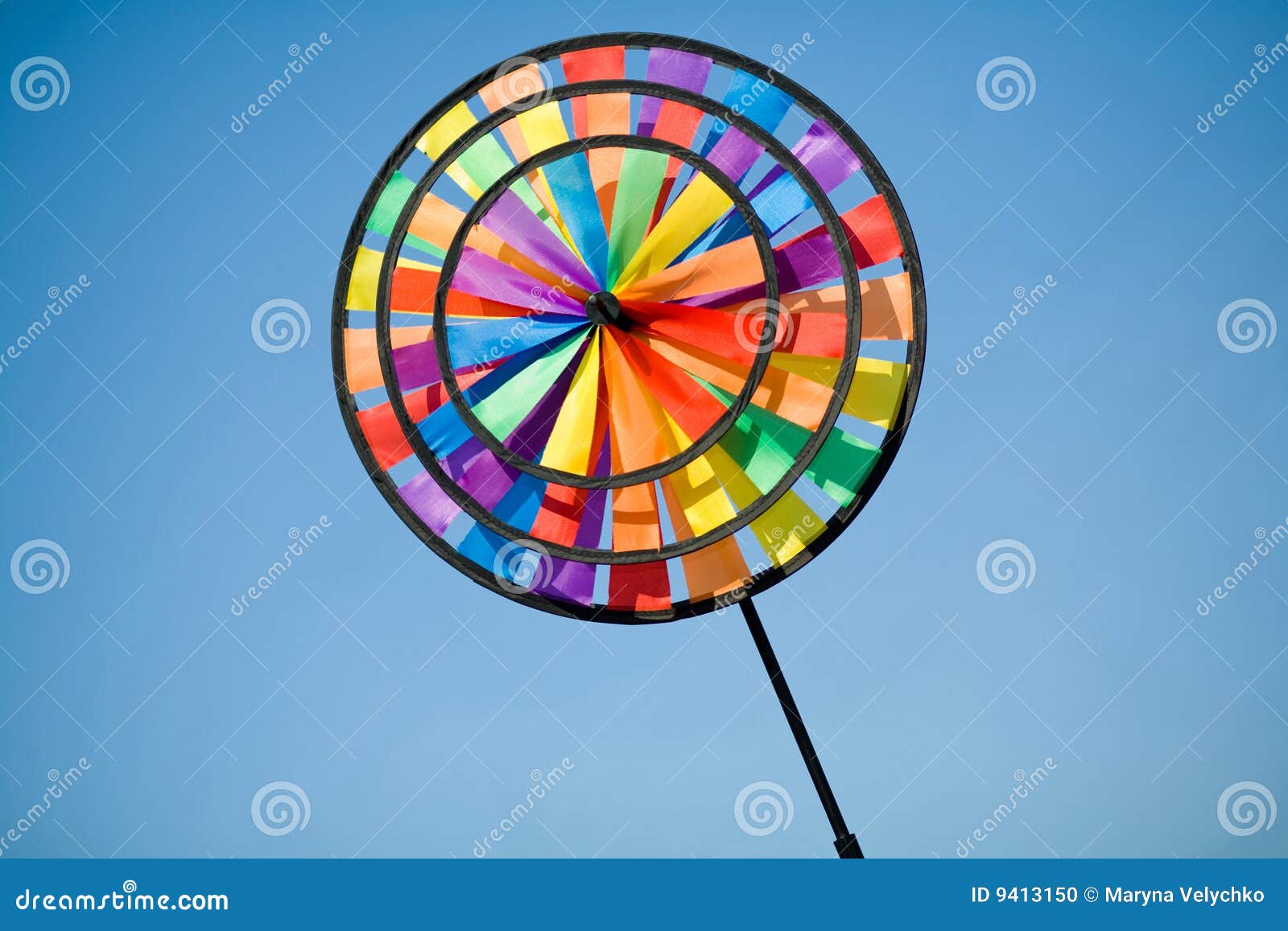 Colourful pinwheel stock photo. Image of plastic, game - 9413150