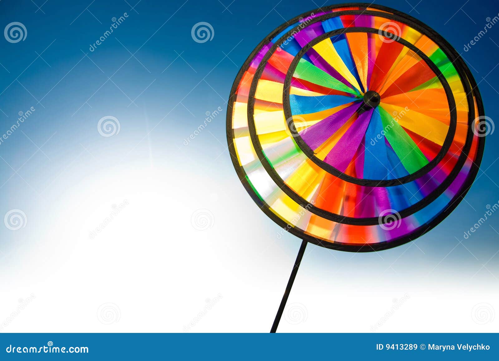 Colourful pinwheel stock image. Image of twirl, childhood - 9413289