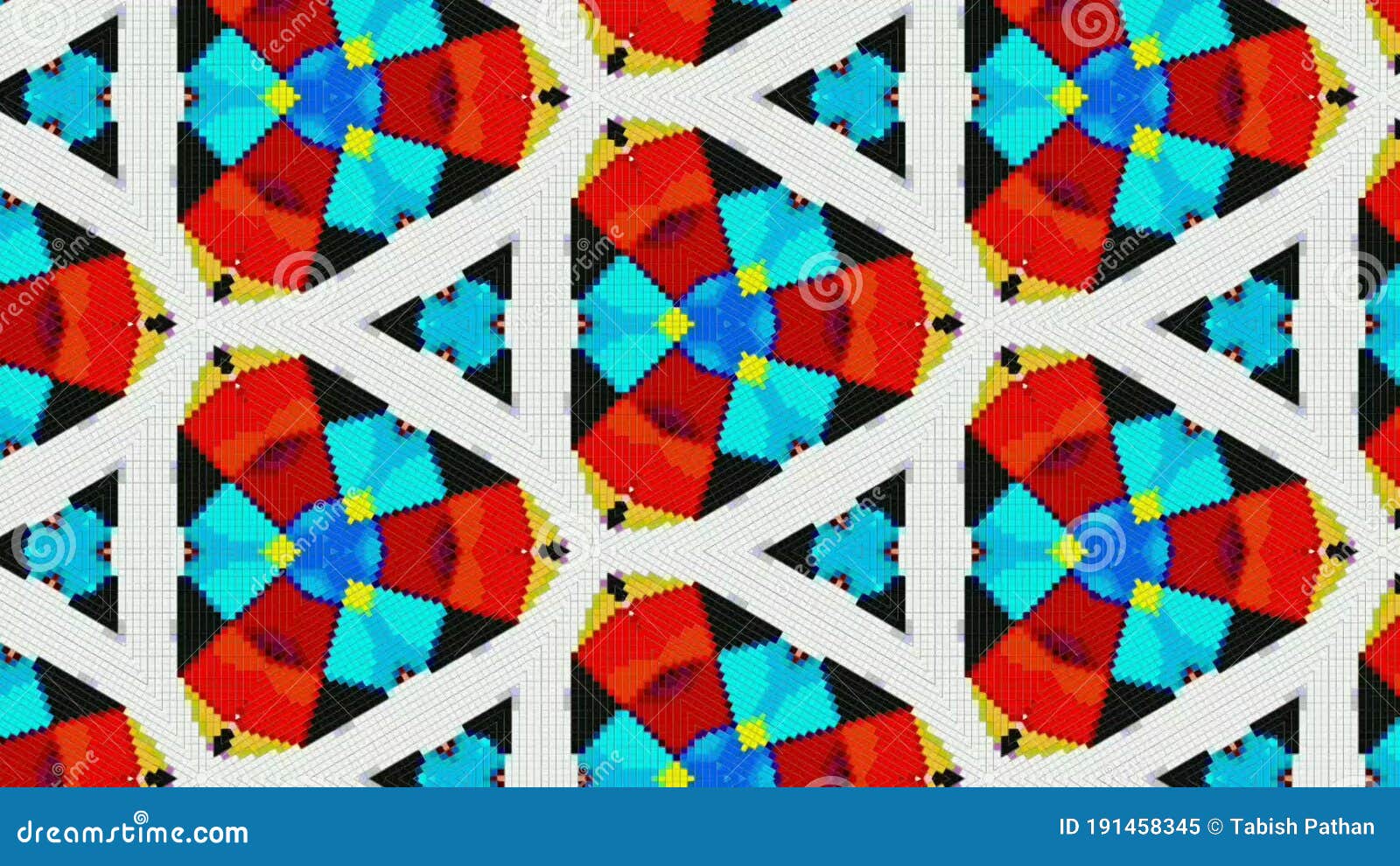 Colourful Pixel Triangle Pattern on White Background, Stock Video ...