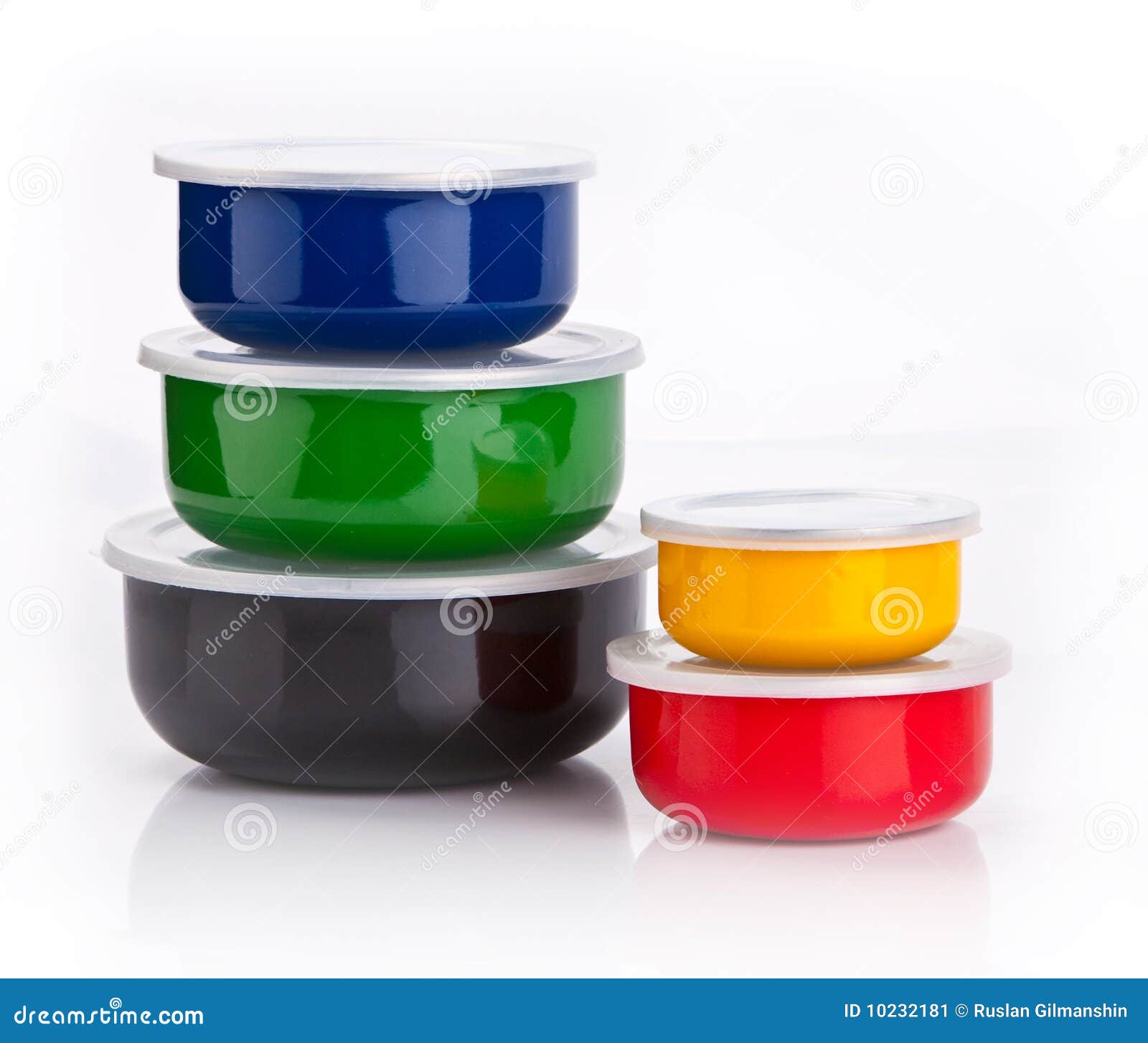 Colourful Plastic Containers Stock Image - Image of yellow, accessory ...