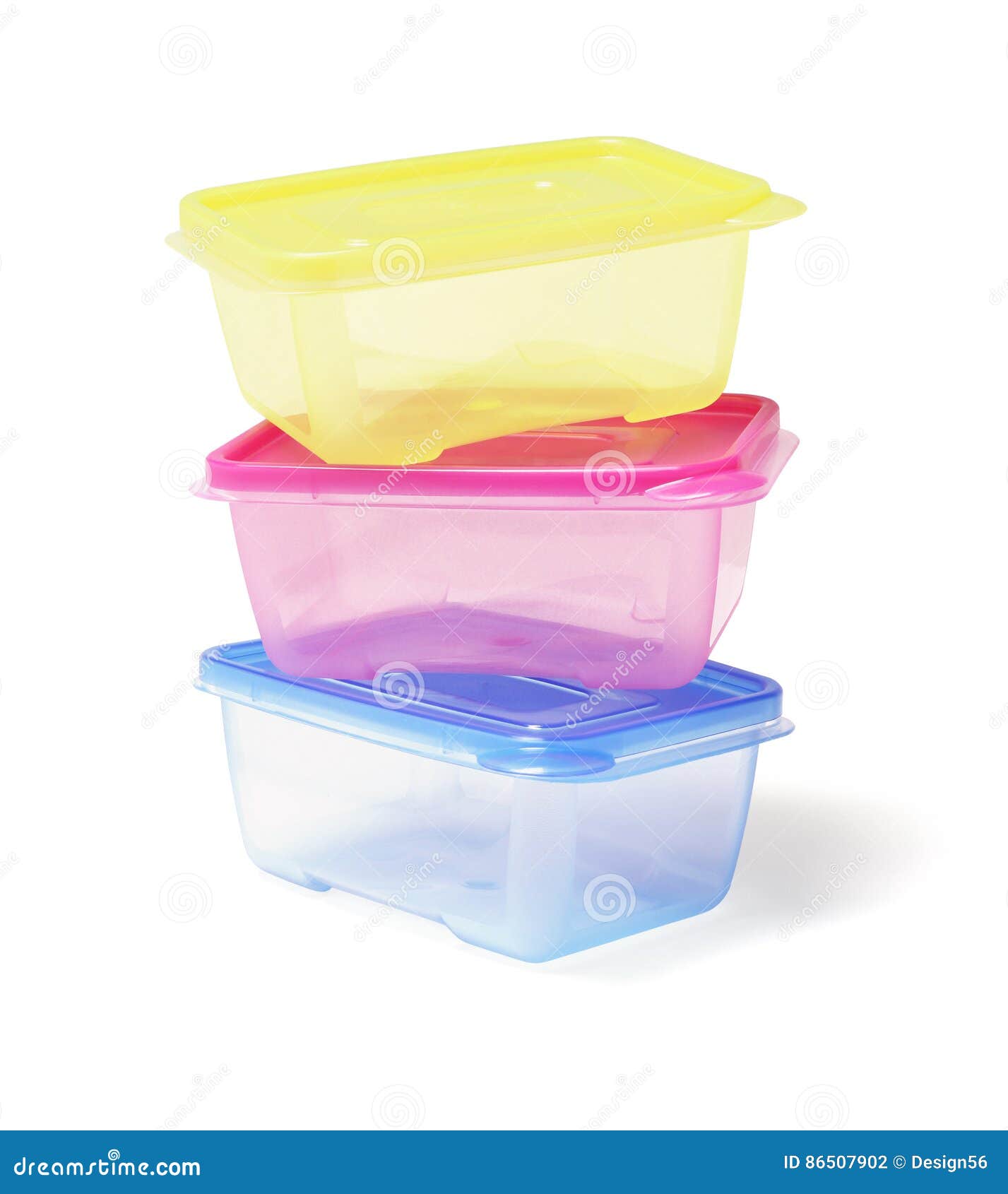 Colourful Plastic Containers Stock Photo - Image of arrangement, stack ...