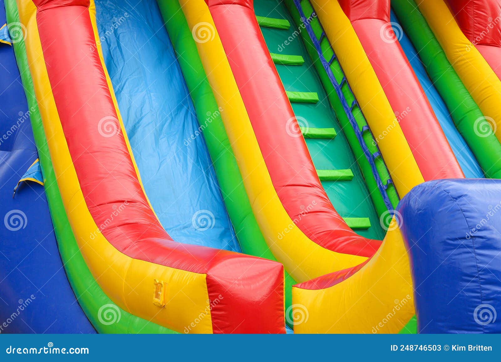 A Colourful Plastic Inflatable Slide at a Carnival Editorial Stock ...