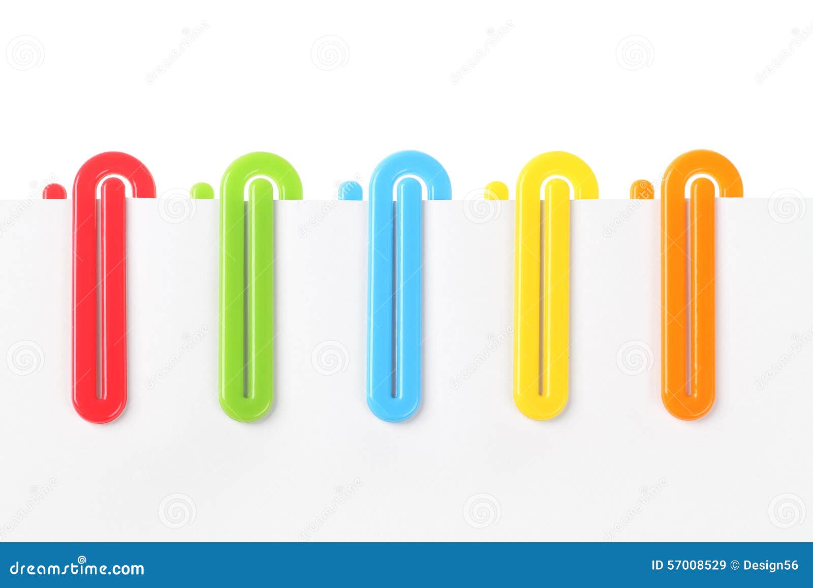 Colourful Plastic Paper Clips Stock Image - Image of material, cutout ...
