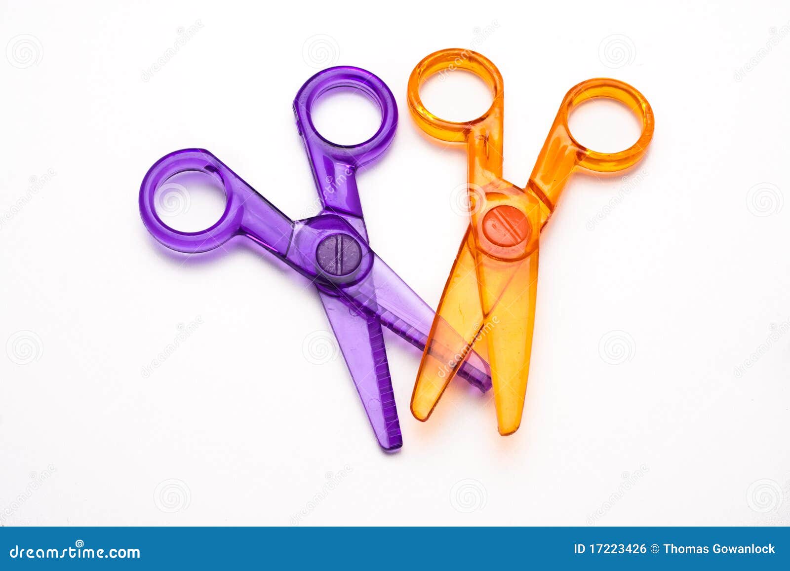 Colourful Plastic Scissors stock photo. Image of stationary - 17223426