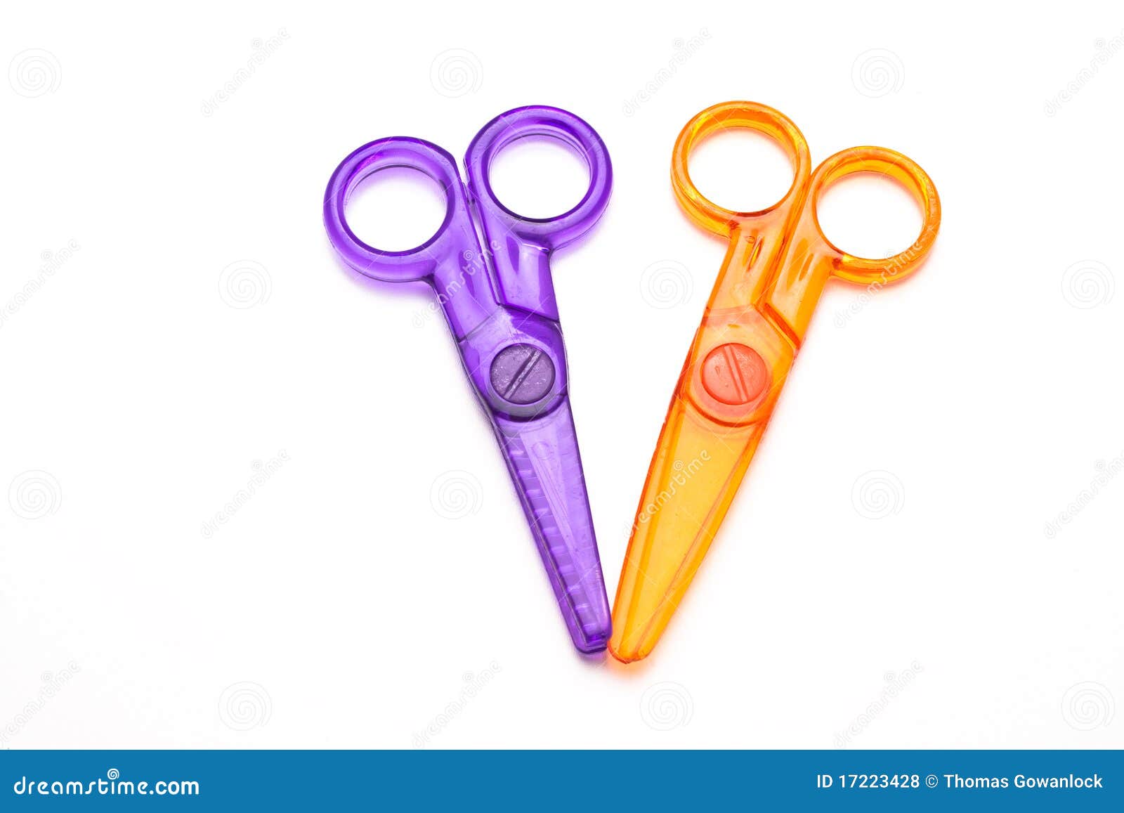 Colourful Plastic Scissors stock photo. Image of orange - 17223428