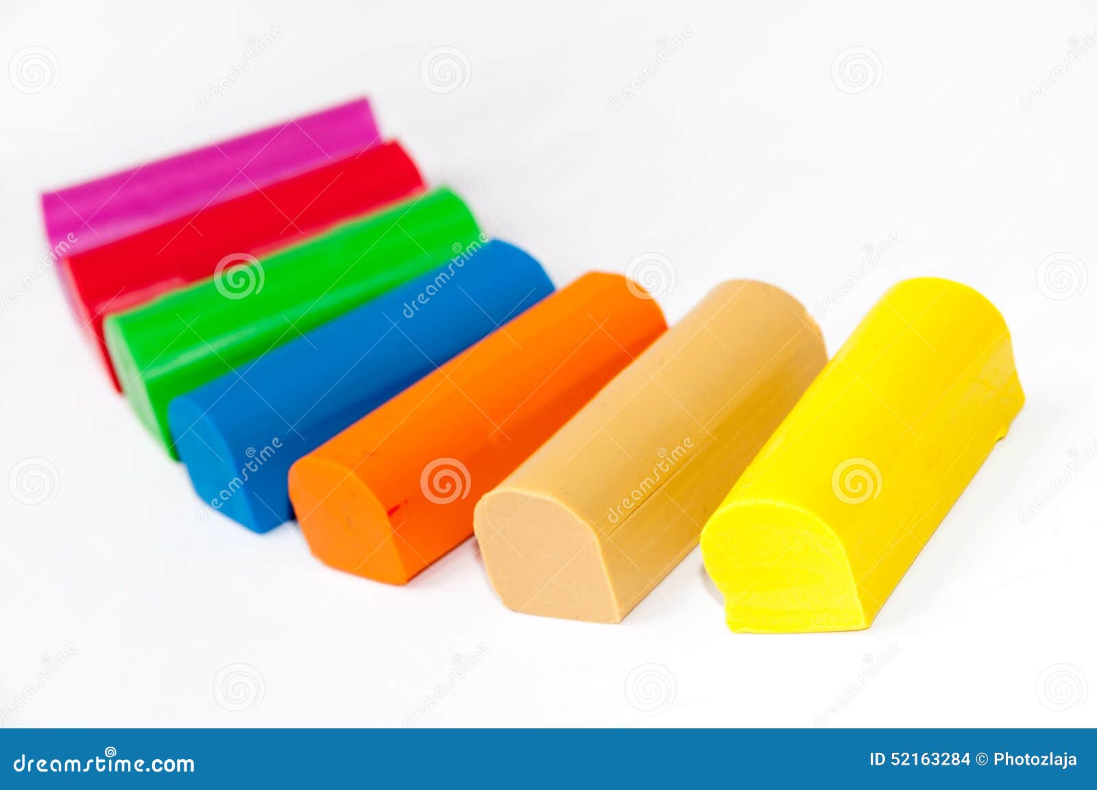 Colourful Plasticine on a White Background Stock Photo - Image of ...