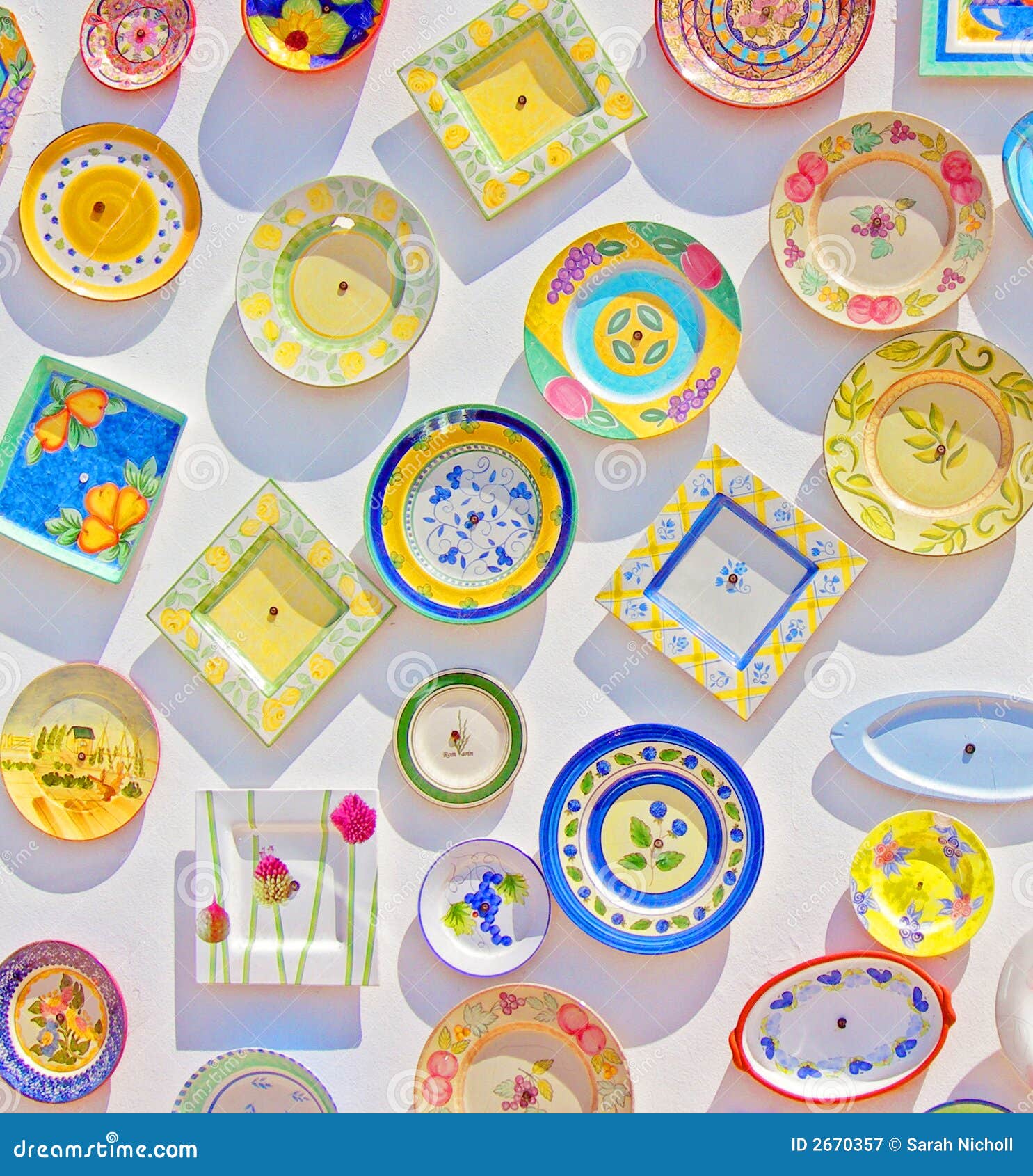 Colourful Plates stock image. Image of brilliant, objects - 2670357