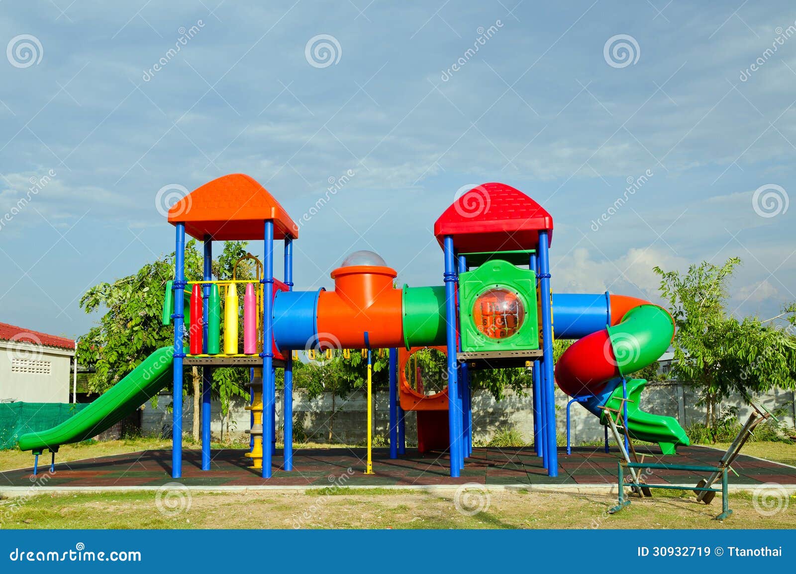 Colourful playground stock image. Image of outdoor, daytime - 30932719