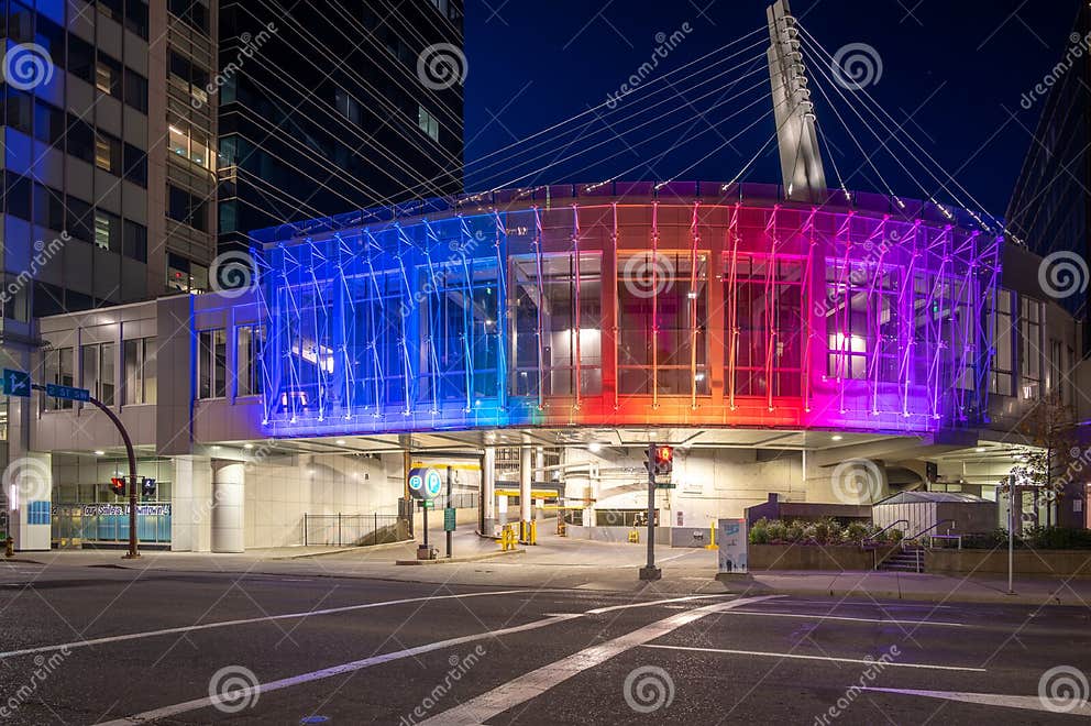 Colourful Plus 15 Skywalk in Calgary Editorial Stock Photo - Image of ...