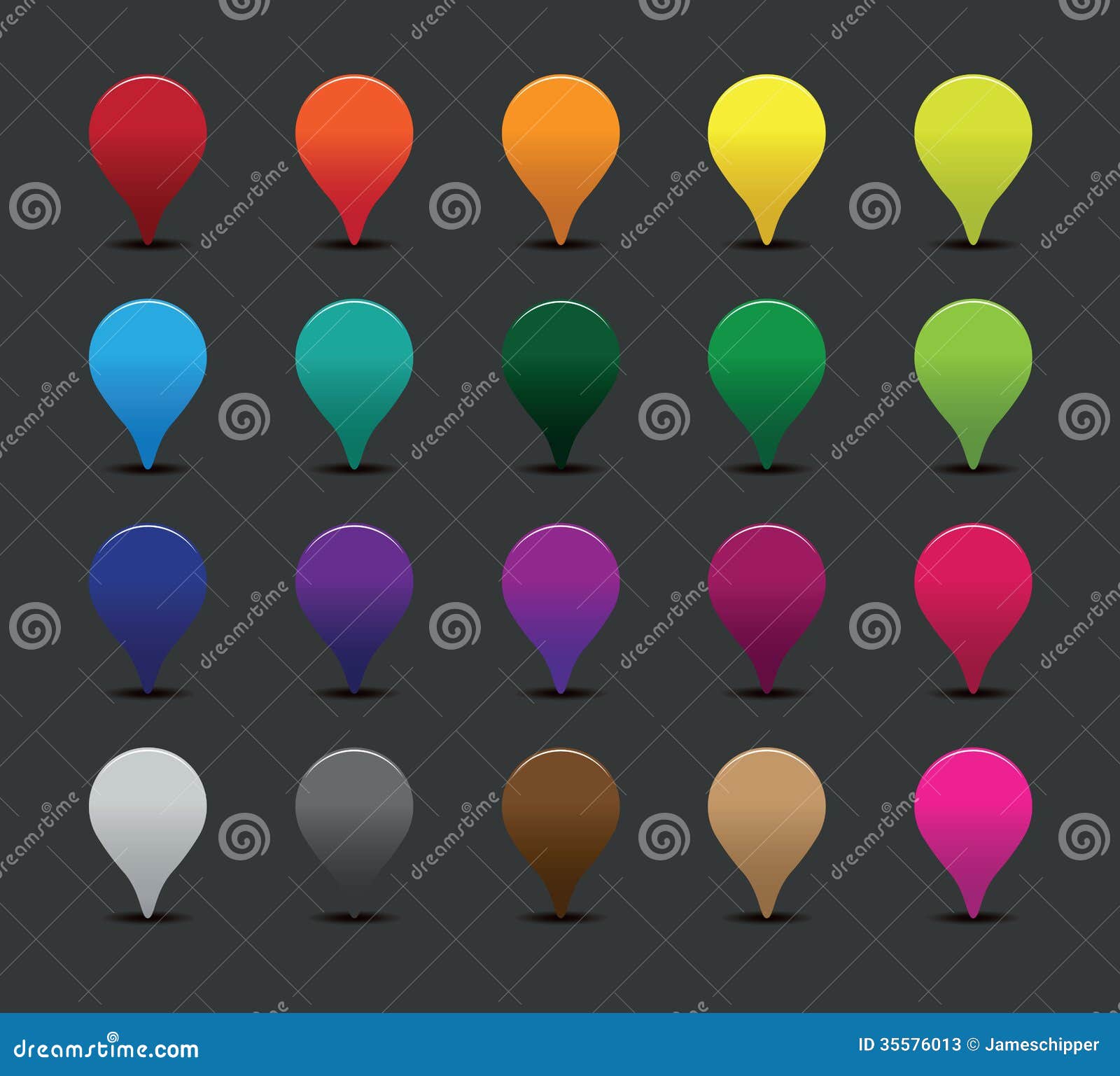 Colourful pointer signs stock vector. Illustration of direction - 35576013