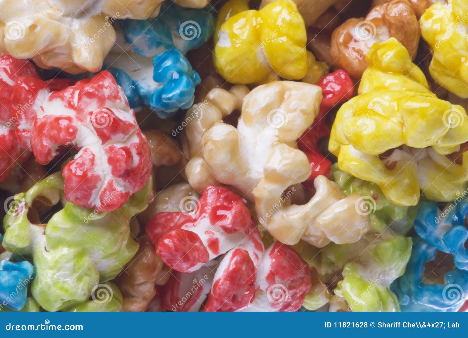 Colourful Popcorn Isolated stock photo. Image of junk - 11821628