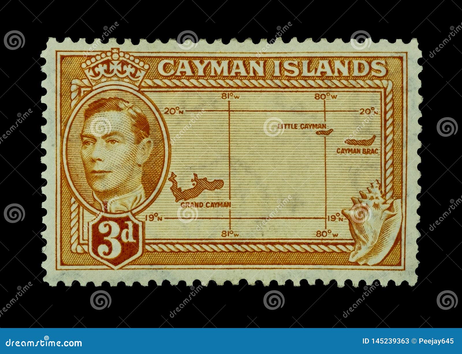 Colourful Postage Stamps of the Cayman Islands Editorial Stock Photo ...
