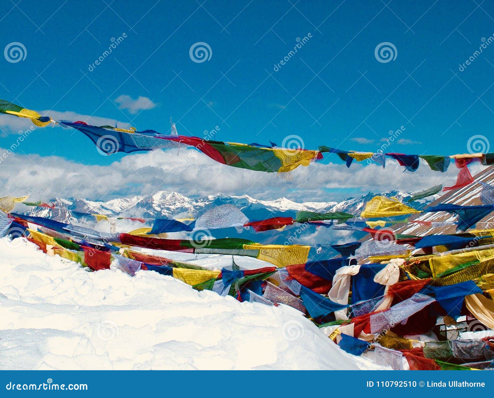 Prayer Flags on Mount Everest Stock Photo - Image of mount, everest ...