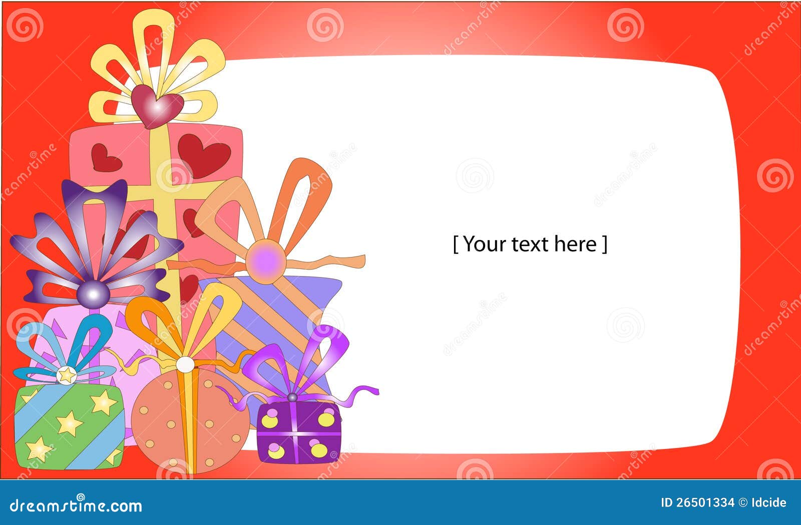 Colourful Present Box Frame Stock Vector - Illustration of round ...