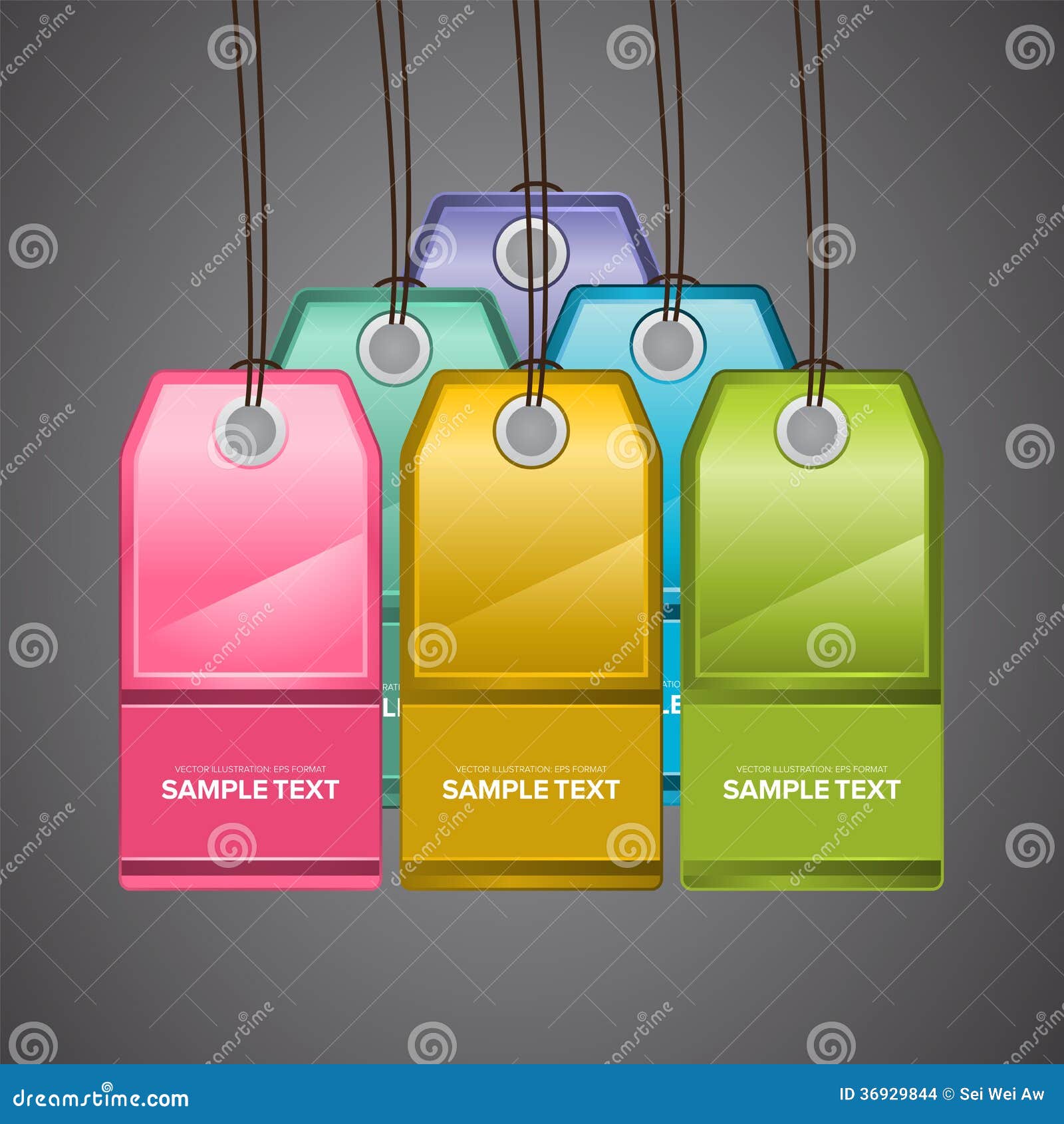 Colourful Price Tags stock vector. Illustration of green - 36929844