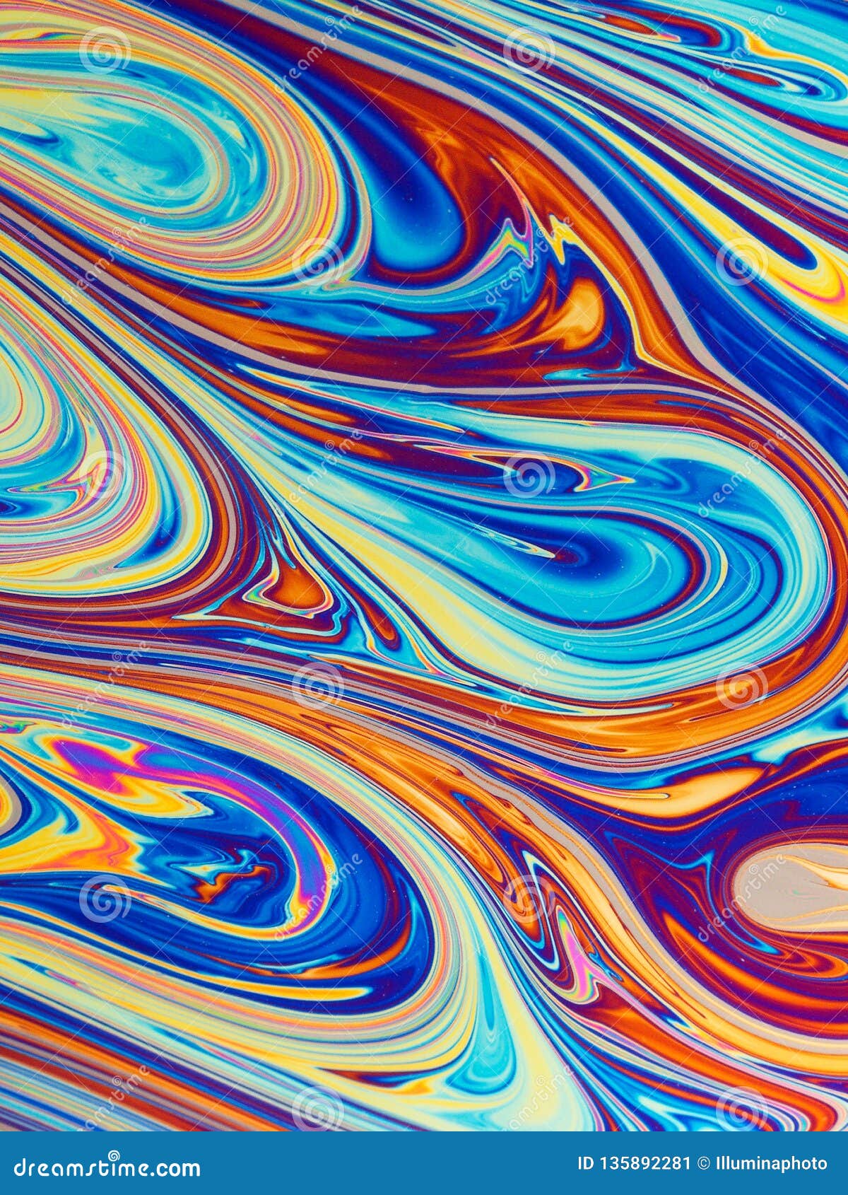 Colourful Psychedelic Soap Bubble Refractions Pattern Macro. Stock ...
