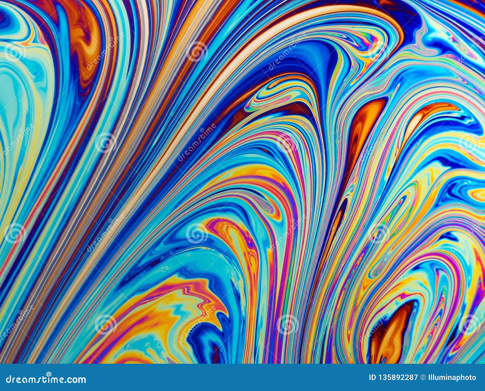 Colourful Psychedelic Soap Bubble Refractions Pattern Macro. Stock ...