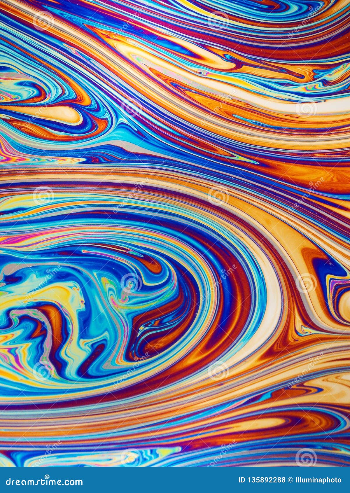 Colourful Psychedelic Soap Bubble Refractions Pattern Macro. Stock ...