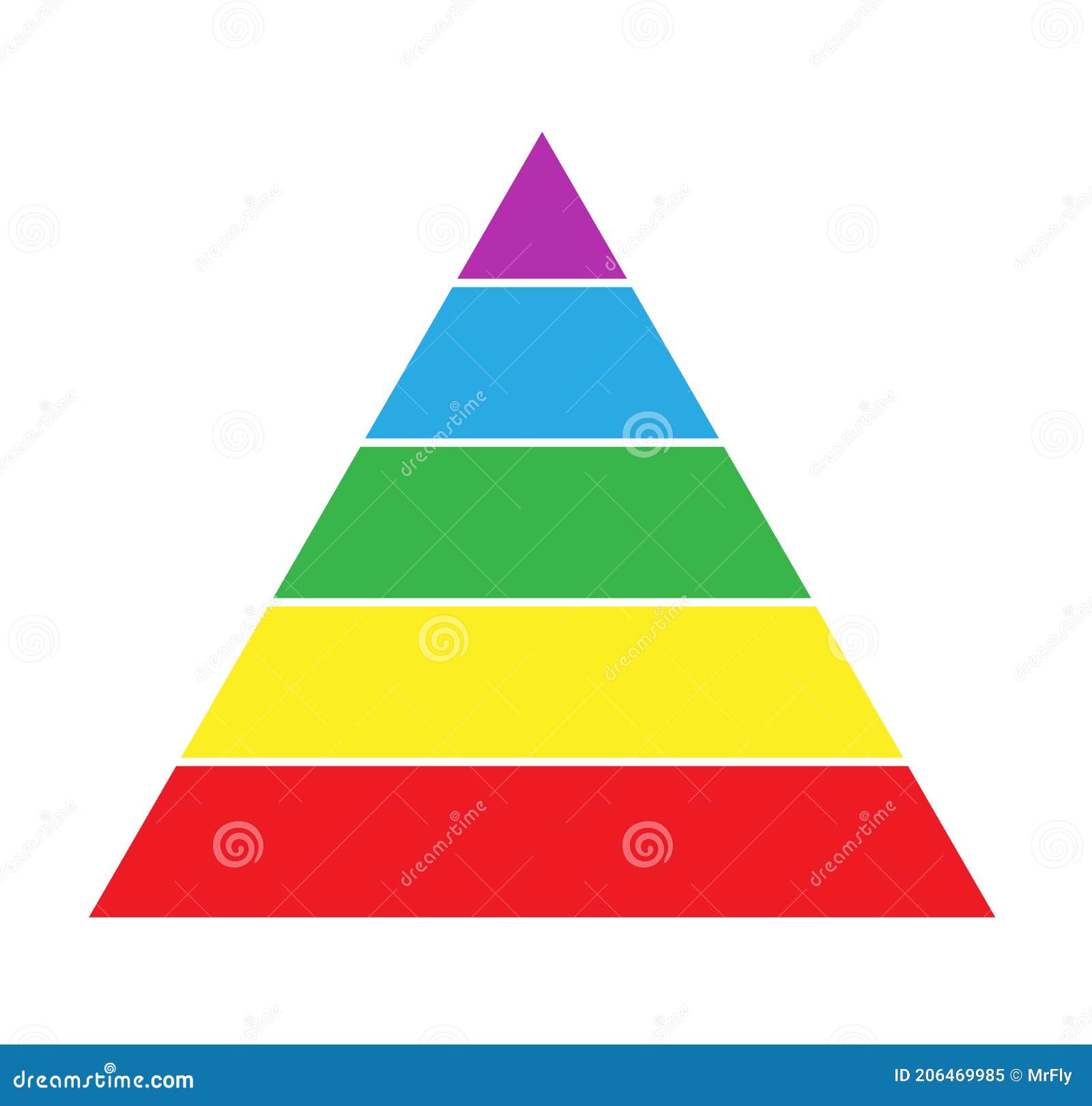 Colourful Pyramid Chart, Editable Vector Illustration Stock Vector ...