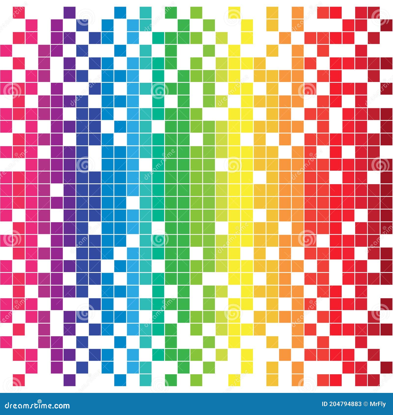 Colourful Rainbow Made from Pixels, Vector Illustration Stock Vector ...
