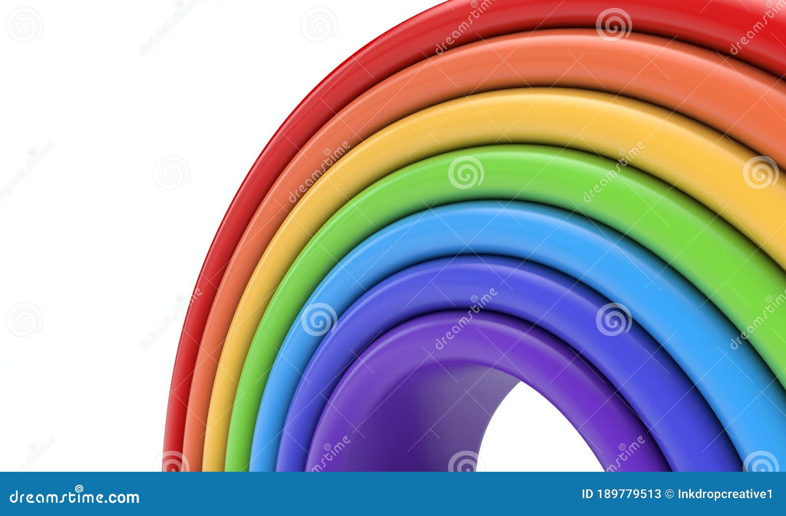 Colourful Rainbow Spectrum 3d Rendering Stock Illustration ...