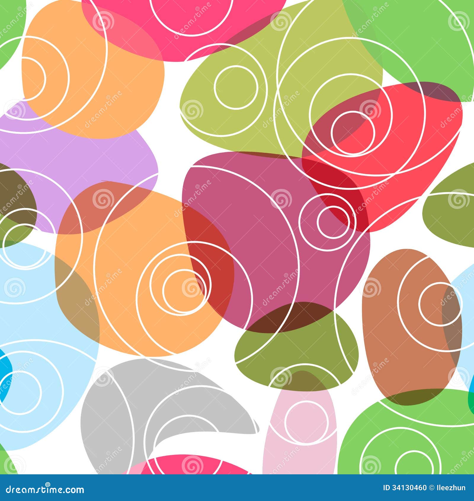 Colourful Random Circles Background Stock Illustration - Illustration ...