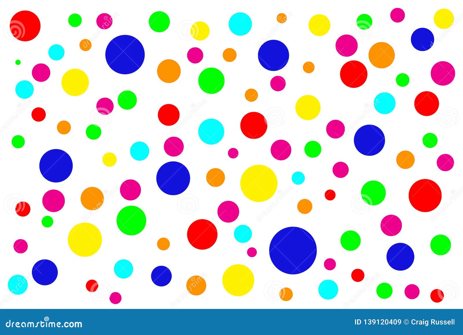 Colourful Random Sizes Circles Stock Illustration - Illustration of ...