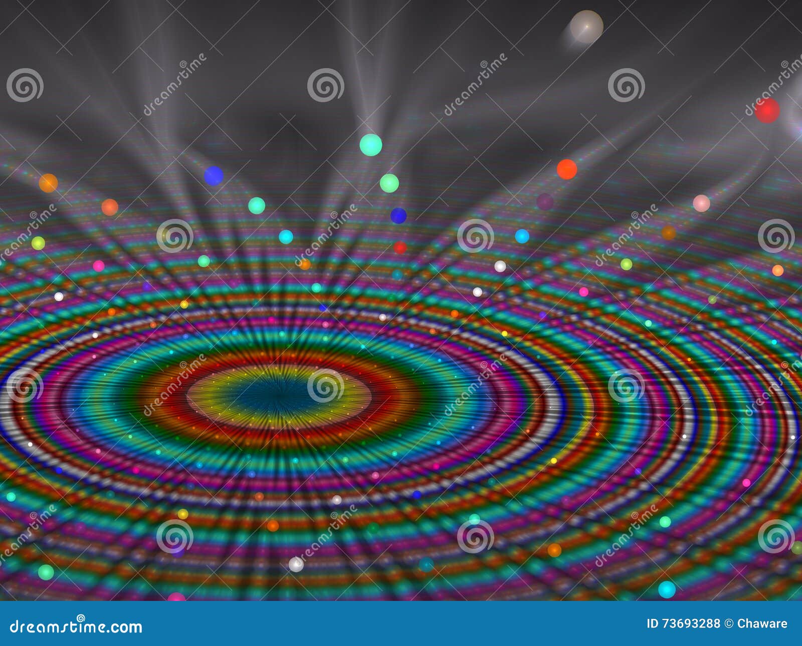 Colourful Rays Emerging in Spirals Patterns Stock Illustration ...
