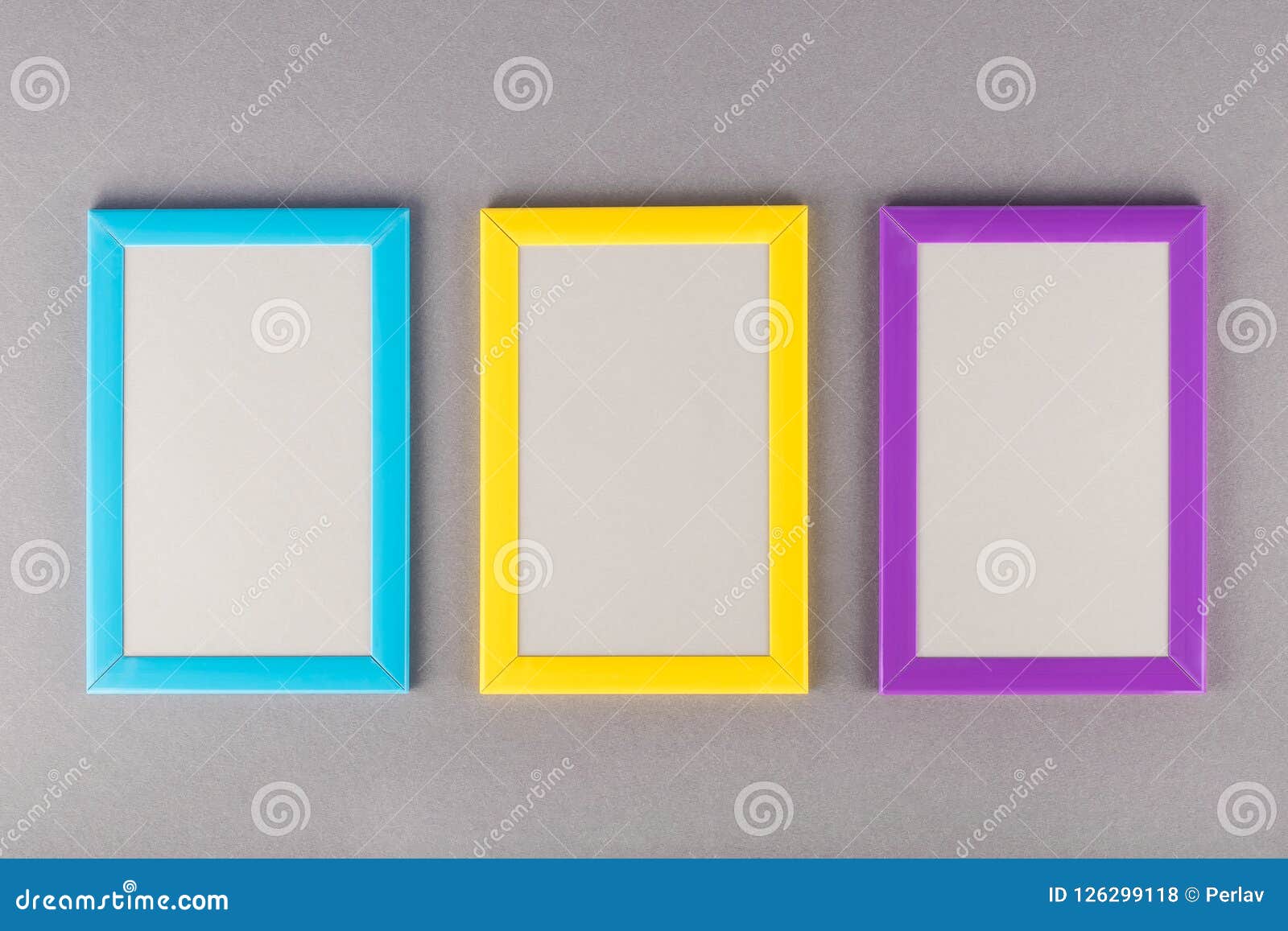 Colourful Rectangular Photo Frames Stock Photo - Image of decor, three ...